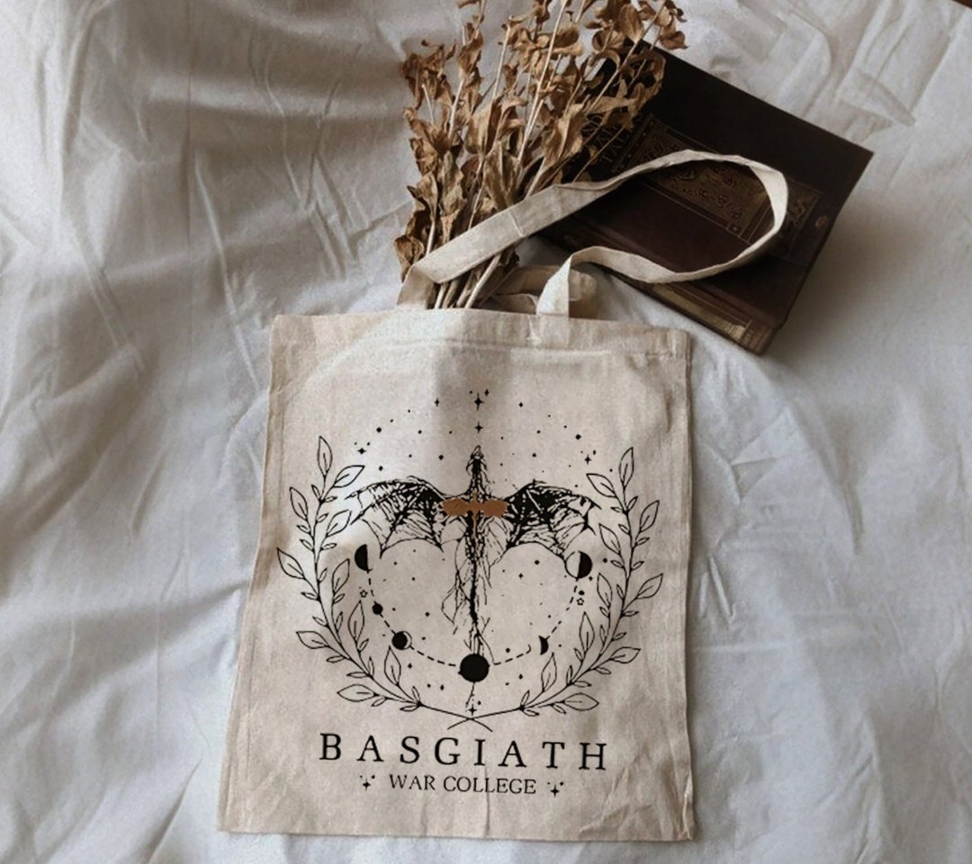 Fourth Wing Tote Bag, Basgiath War College Canvas Bag, Bookish Tote Bag ...
