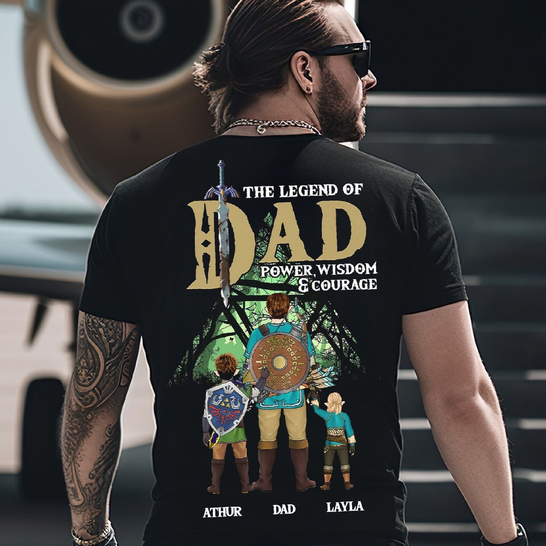 Personalized the Legend of Dad Power Wisdom & Courage Shirts, Father's ...