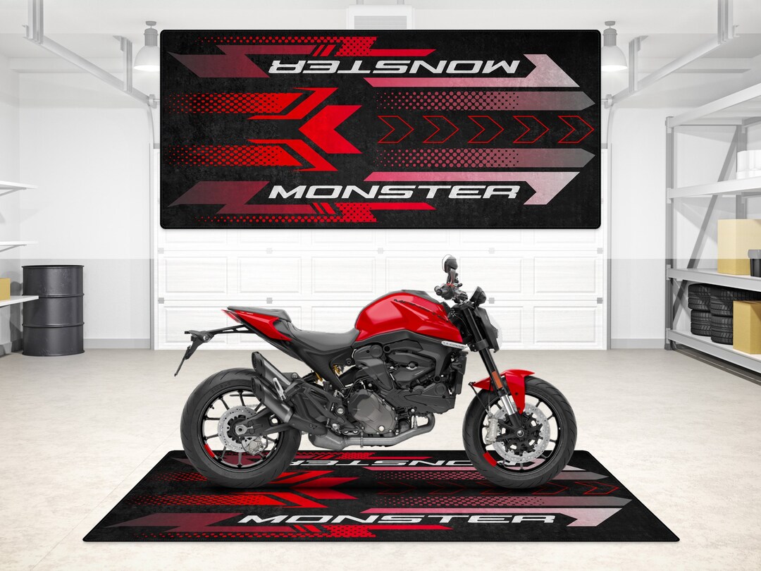 Ducati Monster Personalized Rug Motorcycle Floor Bottom Pit Mat ...