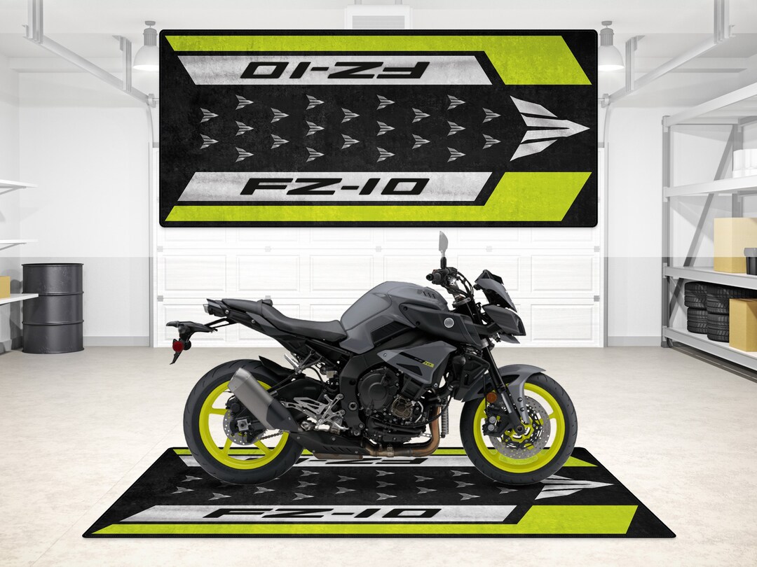Yamaha FZ10 Motorcycle Personalized Rug Accesorries Floor Bottom Pit ...