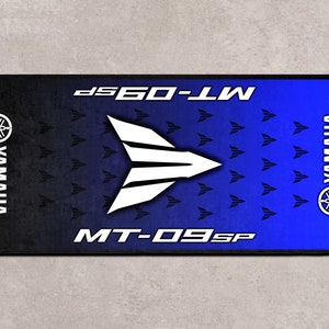 Yamaha MT-09SP Motorcycle Personalized Rug Accesorries Floor Bottom Pit ...