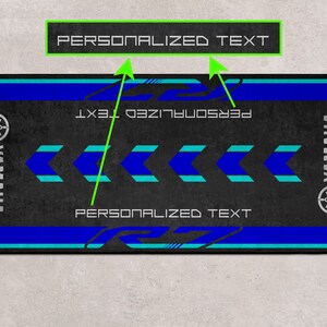 Yamaha R7 Motorcycle Personalized Rug Accesorries Floor Bottom Pit Mat ...