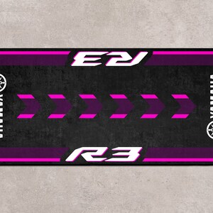 Yamaha R3 Motorcycle Personalized Rug Accesorries Floor Bottom Pit Mat ...