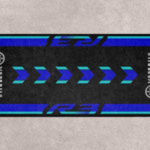 Yamaha R3 Motorcycle Personalized Rug Accesorries Floor Bottom Pit Mat ...