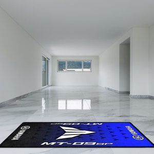 Yamaha MT-09SP Motorcycle Personalized Rug Accesorries Floor Bottom Pit ...