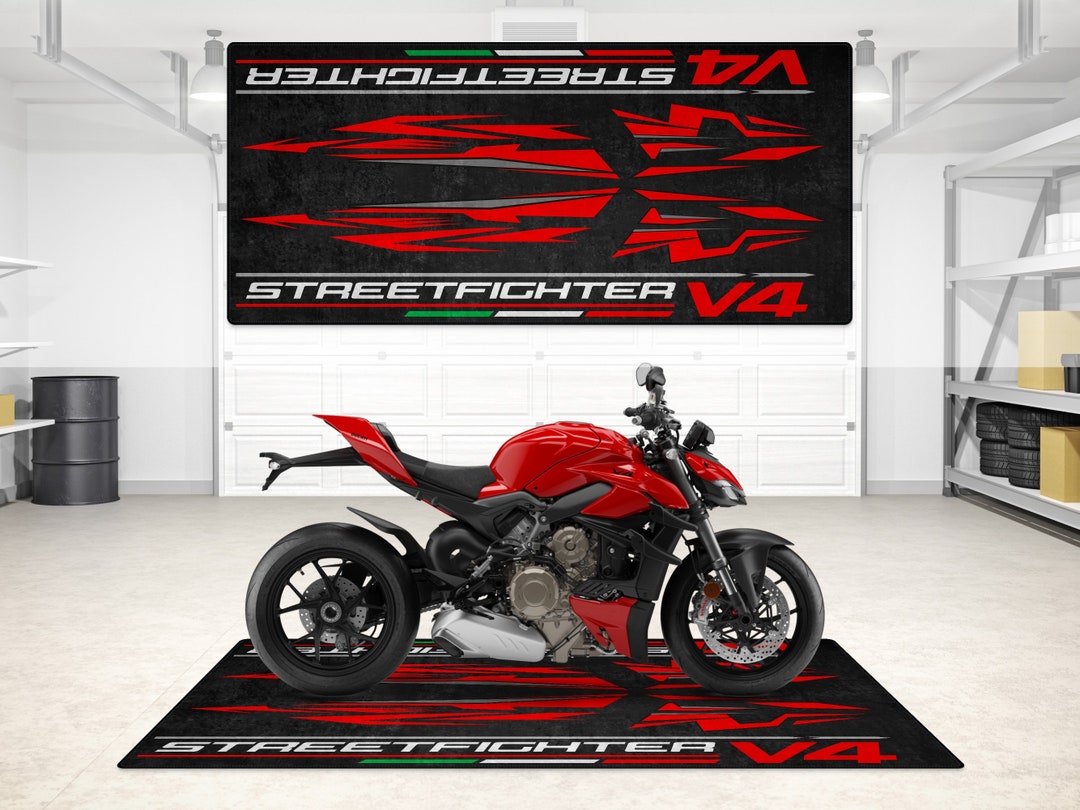 Ducati Streetfighter V4 Personalized Rug Motorcycle Floor Bottom Pit ...