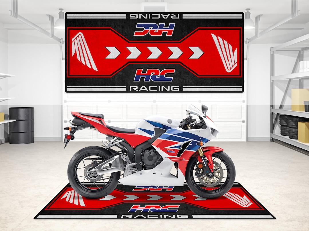 Motorcycle Personalized Pit Mat HRC Accesorries Floor Bottom Rug ...