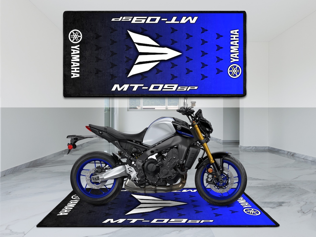 Yamaha MT-09SP Motorcycle Personalized Rug Accesorries Floor Bottom Pit ...