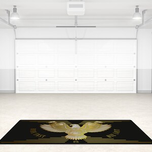 Custom Chopper Motorcycle Personalized Pit Mat Floor Bottom Rug, Mat ...