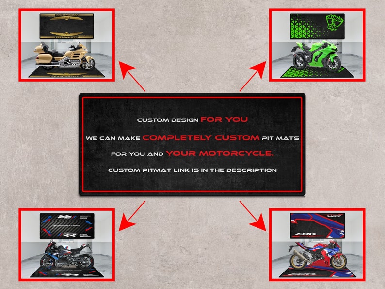 Designed Pit Mat for Aprilia RS 660 Motorcycle, Racing Floor Bottom Pit ...