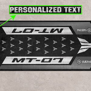 Yamaha MT-07 Motorcycle Personalized Rug Accesorries Floor Bottom Pit ...