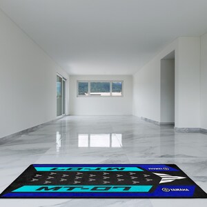 Yamaha MT-07 Motorcycle Personalized Rug Accesorries Floor Bottom Pit ...