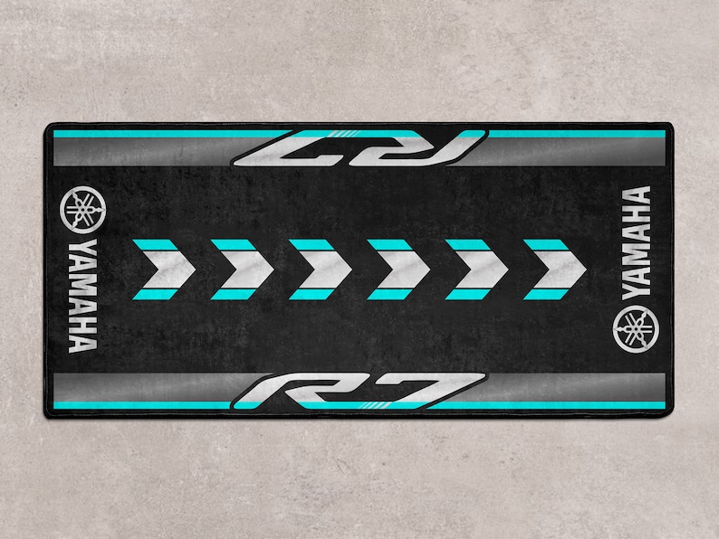 Yamaha R7 Motorcycle Personalized Rug Accesorries Floor Bottom Pit Mat ...