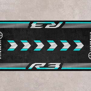 Yamaha R3 Motorcycle Personalized Rug Accesorries Floor Bottom Pit Mat ...