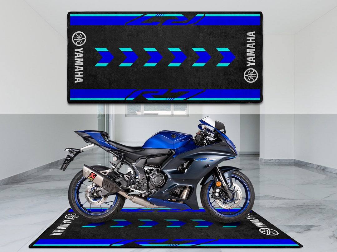 Yamaha R7 Motorcycle Personalized Rug Accesorries Floor Bottom Pit Mat ...