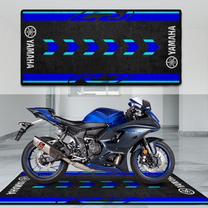 Yamaha R7 Motorcycle Personalized Rug Accesorries Floor Bottom Pit Mat ...