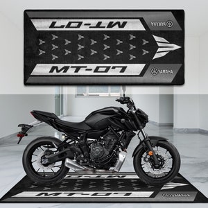 Yamaha MT-07 Motorcycle Personalized Rug Accesorries Floor Bottom Pit ...