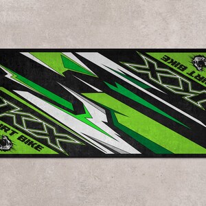 Kawasaki KX Personalized Rug Motorcycle Accesorries Floor Bottom Pit ...