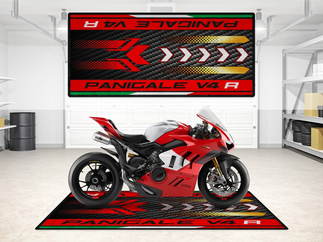 Ducati Panigale V4R Personalized Rug Motorcycle Floor Bottom Pit Mat ...