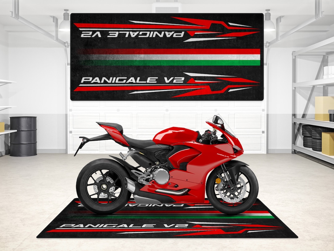 Ducati Panigale V2 Personalized Rug Motorcycle Floor Bottom Pit Mat ...