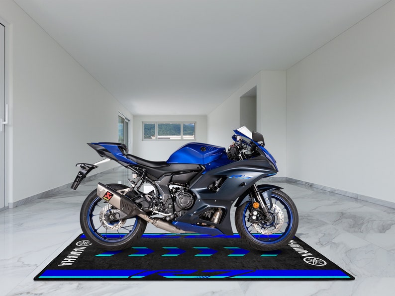 Yamaha R7 Motorcycle Personalized Rug Accesorries Floor Bottom Pit Mat ...