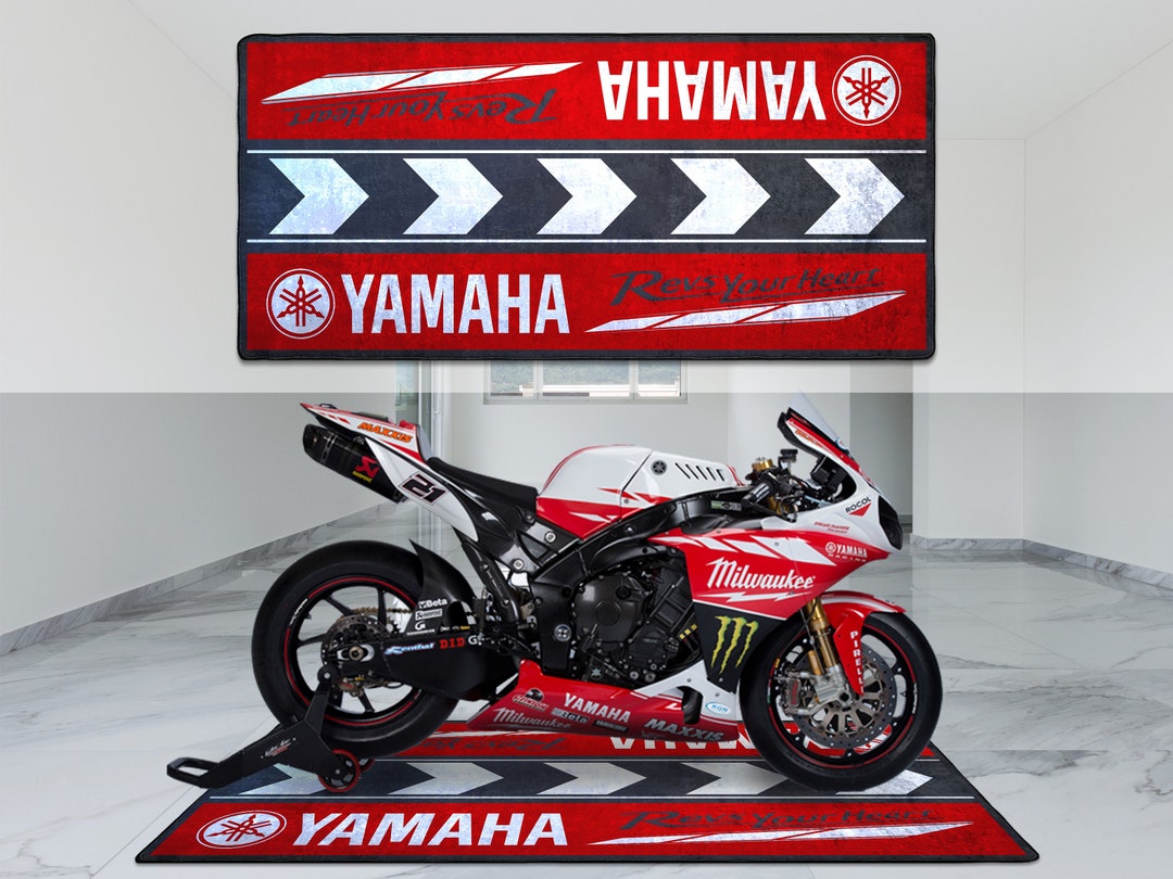 Yamaha Motorcycle Personalized Rug Accesorries Floor Bottom Pit Mat ...