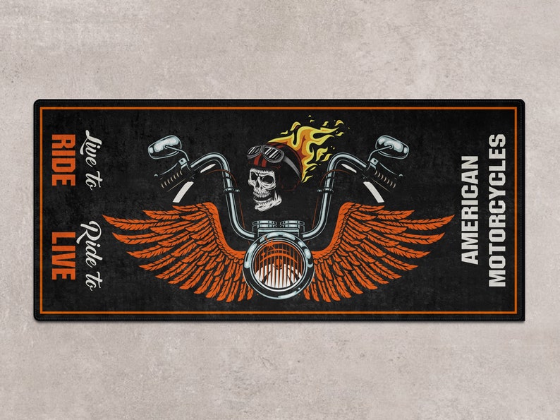 Custom Chopper Motorcycle Personalized Pit Mat Floor Bottom - Etsy