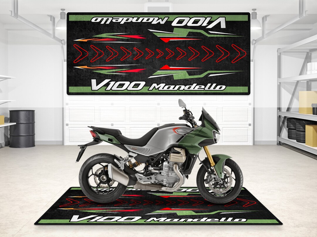 Moto Guzzi V100 Mandello Motorcycle Personalized Rug Floor Bottom Pit ...
