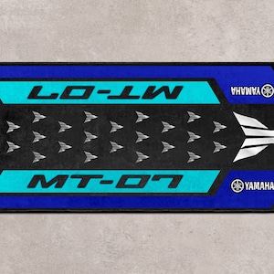 Yamaha MT-07 Motorcycle Personalized Rug Accesorries Floor Bottom Pit ...