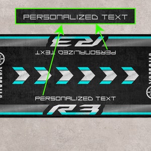 Yamaha R3 Motorcycle Personalized Rug Accesorries Floor Bottom Pit Mat ...