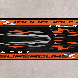 KTM 1290 Super Duke R Motorcycle Personalized Rug Floor Bottom Garage ...