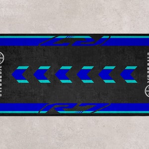 Yamaha R7 Motorcycle Personalized Rug Accesorries Floor Bottom Pit Mat ...
