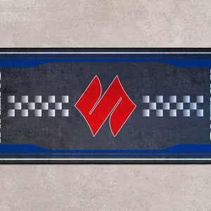 Suzuki Motorsport Personalized Rug Motorcycle Floor Bottom Pit Mat ...
