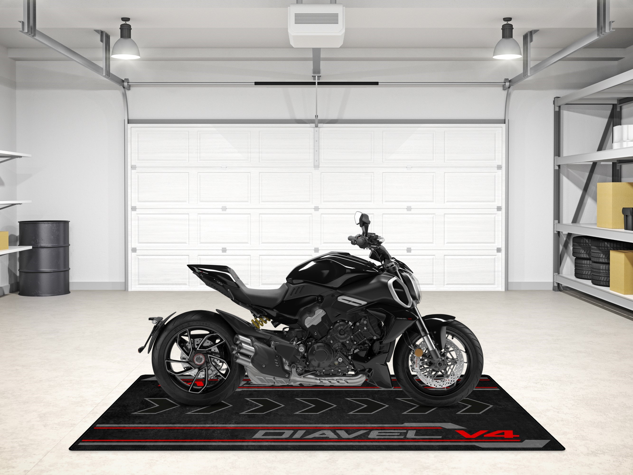 Ducati Diavel V4 Personalized Rug Motorcycle Floor Bottom Pit Mat ...