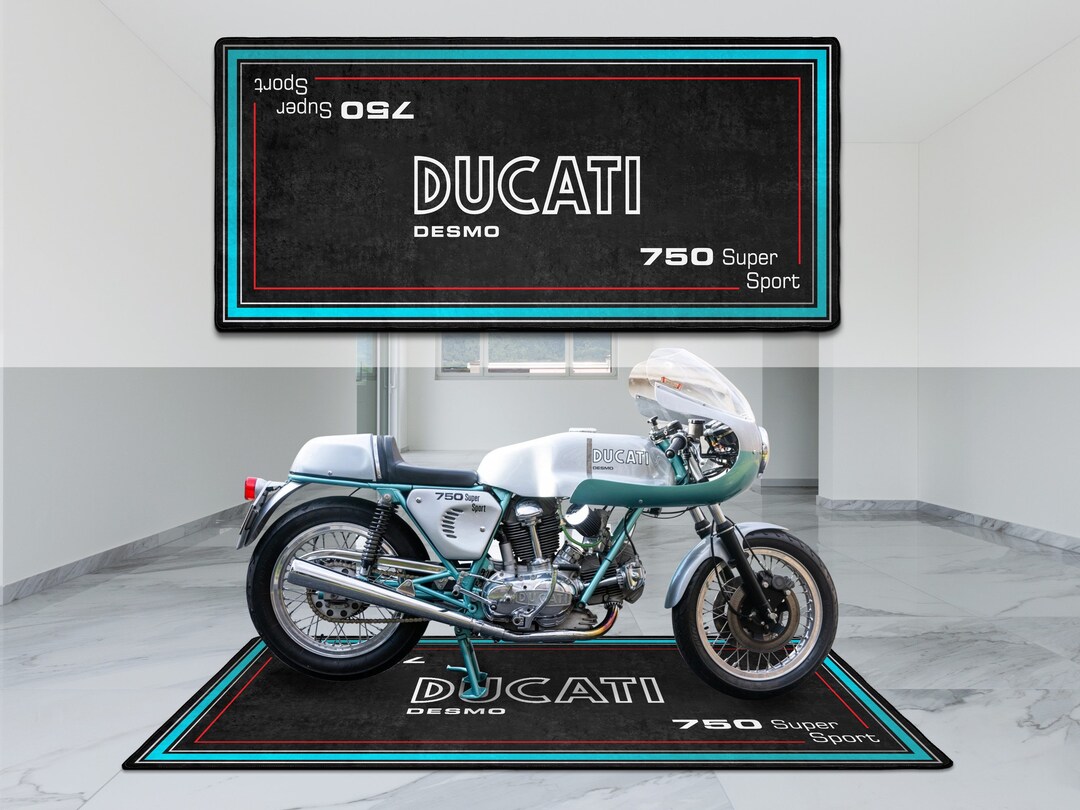 Ducati Desmo Personalized Rug Motorcycle Floor Bottom Pit Mat ...