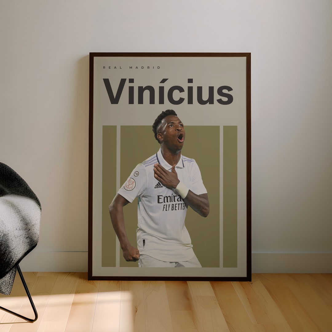 Vinicious JR Poster Real Madrid Poster Real Madrid Wall Art Real Madrid ...
