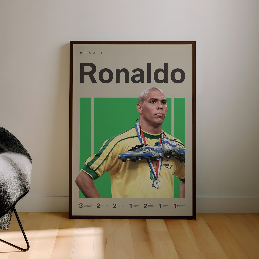R9 Poster Ronaldo Poster Brazil FC Poster Brazil Wall Art Brazil FC ...