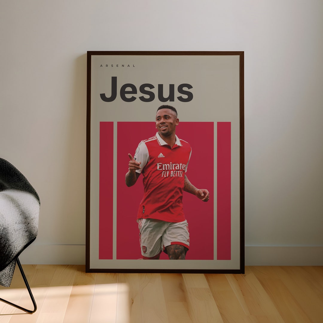 Jesus Poster Arsenal Poster Arsenal Wall Art Arsenal Print Arsenal ...