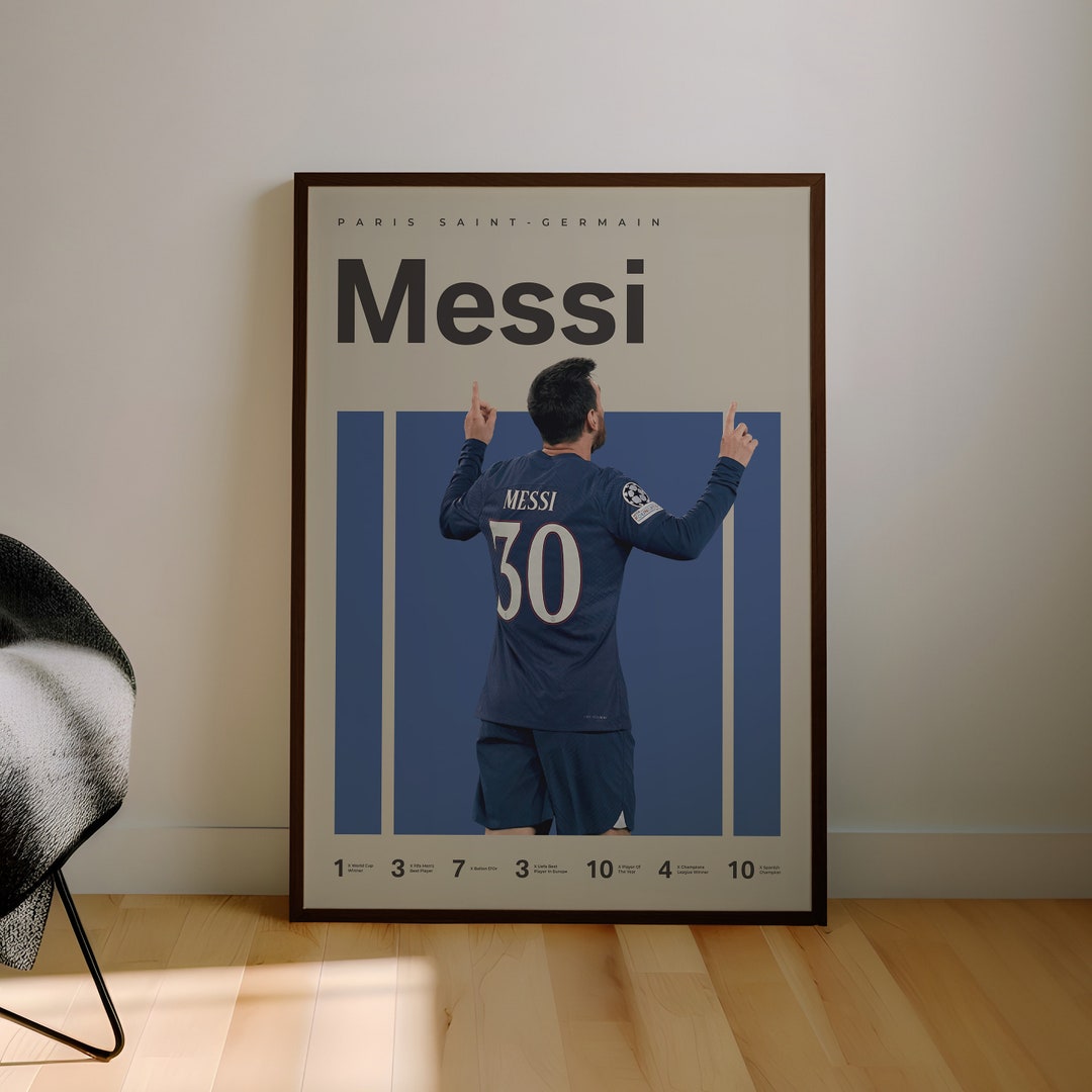 Messi Poster - Psg Poster - Messi Wall Art - Messi Print - Messi Gifts ...