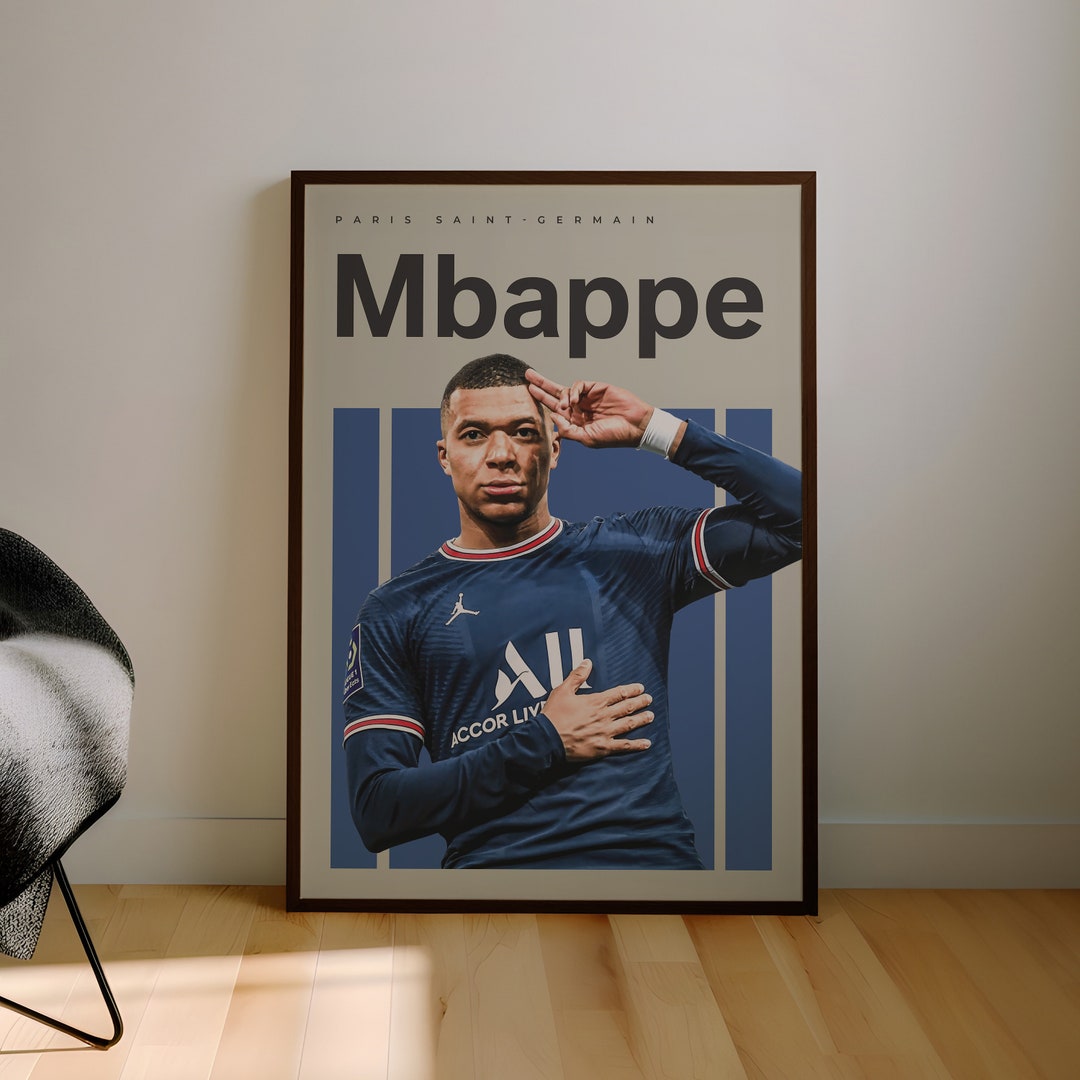 Mbappe Poster Psg Poster Psg Wall Art Psg Print Psg Gifts Psg T-shirt ...