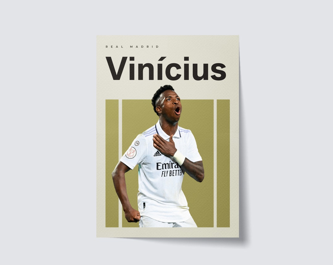 Vinicious Jr Real Madrid, La Liga, Minimalist Football Posters, Soccer ...