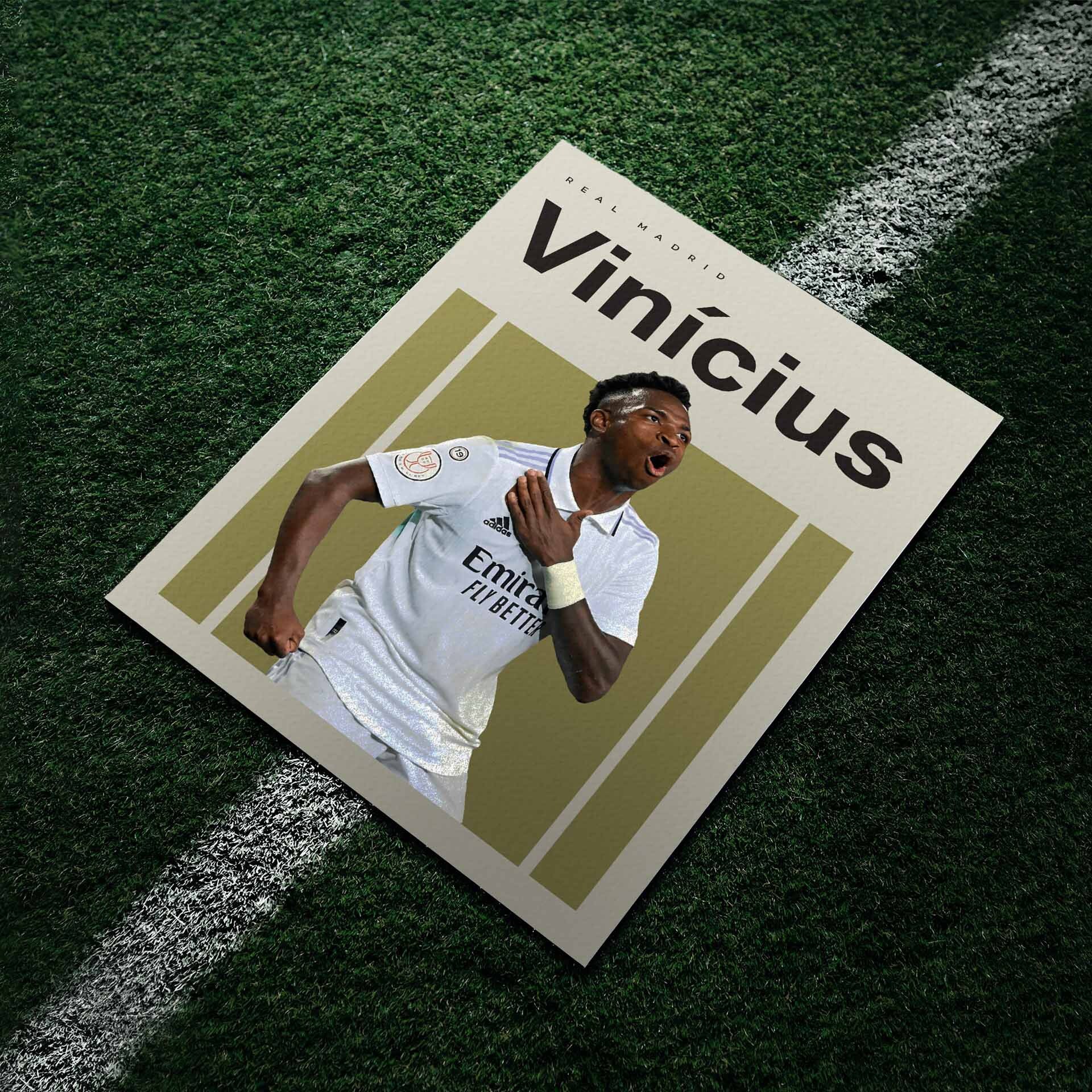 Vinicious Jr Real Madrid, La Liga, Minimalist Football Posters, Soccer ...