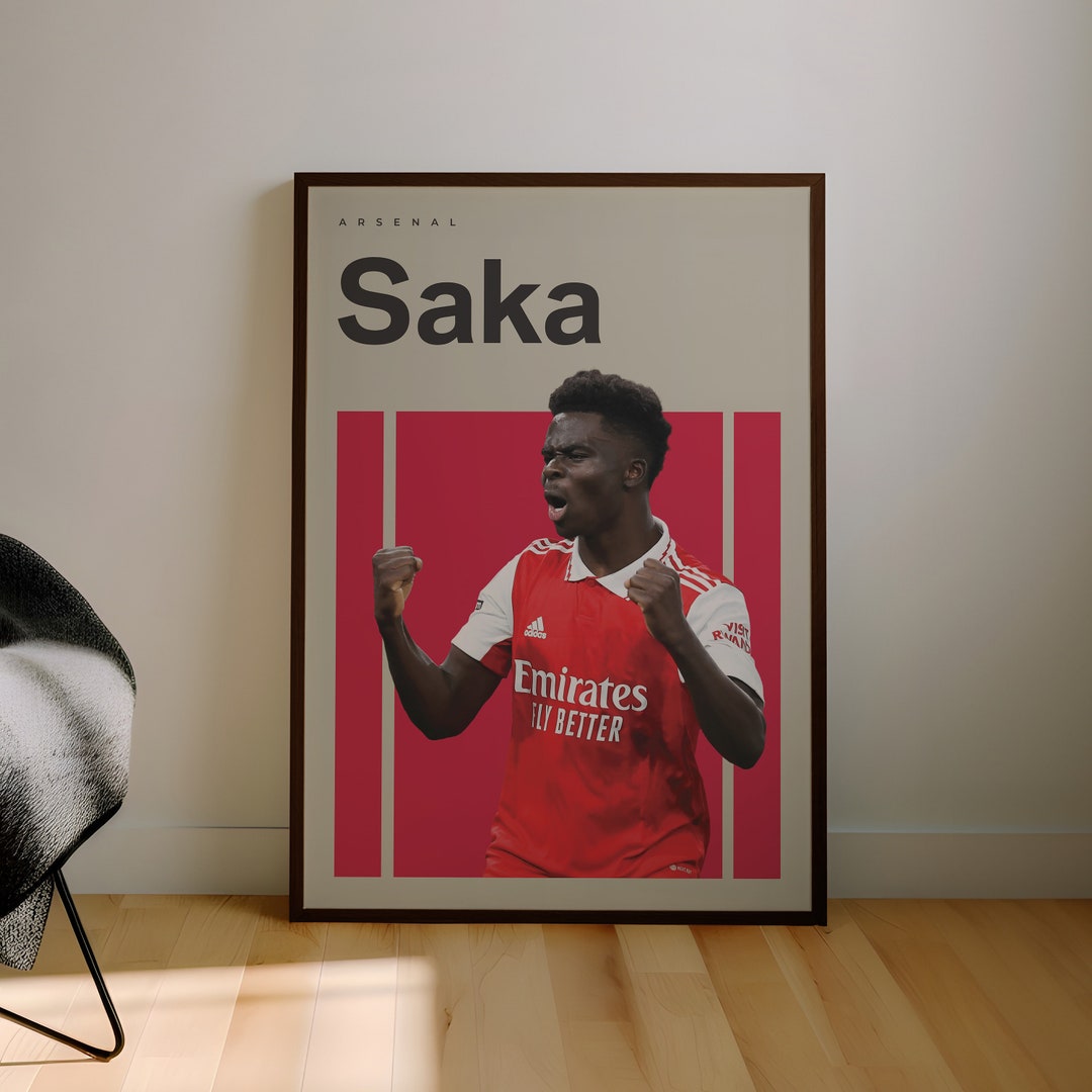 Saka Poster Arsenal Poster Arsenal Wall Art Arsenal Print Arsenal Gifts ...