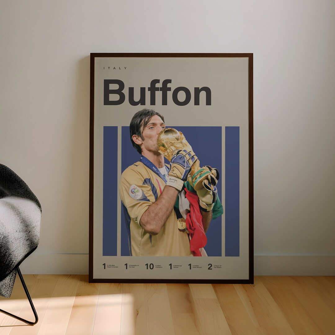 Buffon Poster Italy Poster Italy FC Wall Art Italy FC Print Italy Gift ...