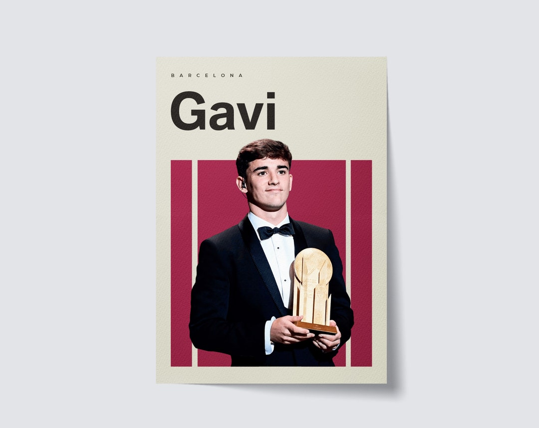 Gavi Barcelona, La Liga, Minimalist Football Posters, Soccer Wall Art ...
