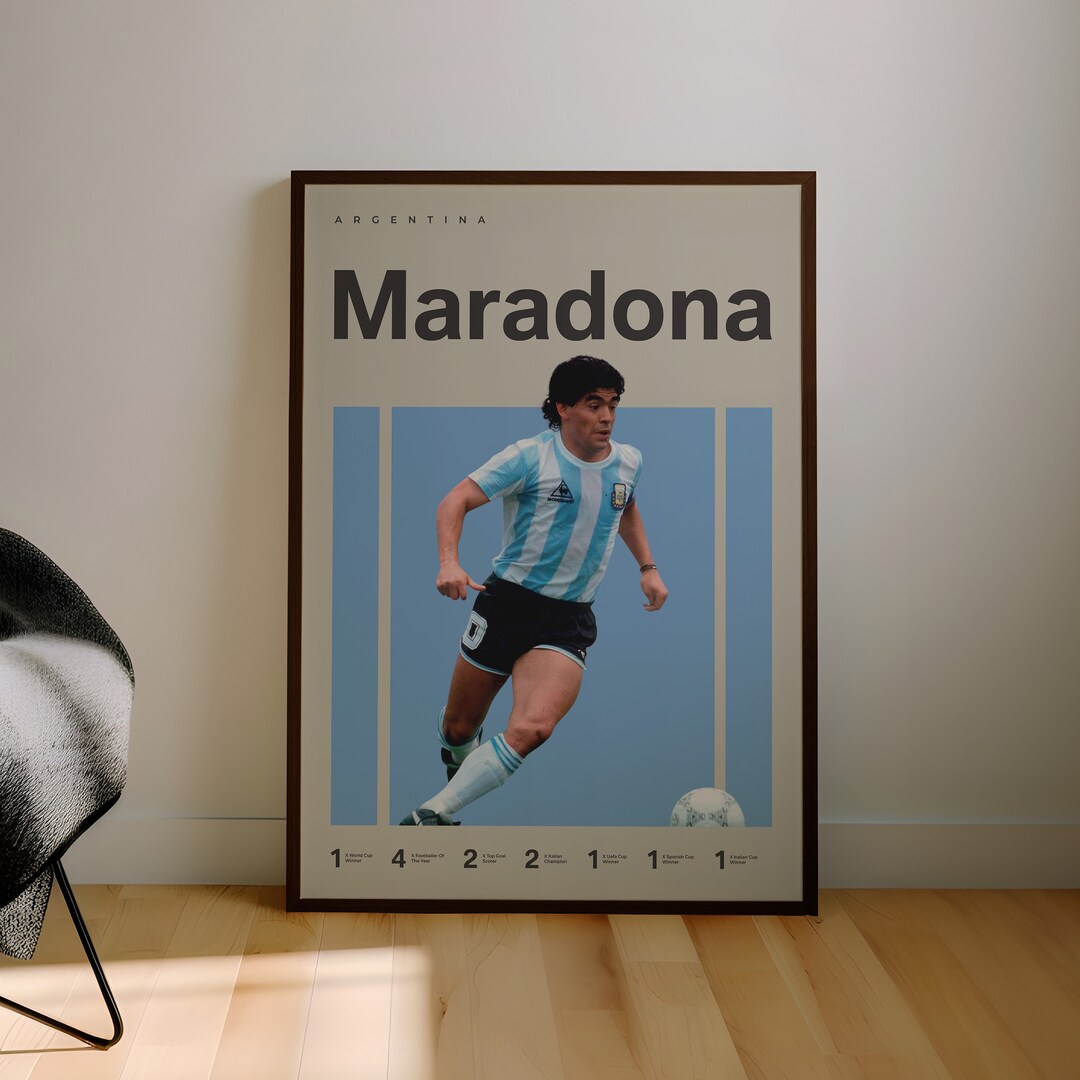 Maradona Poster - Argentina Poster - Argentina Wall Art - Argentina ...