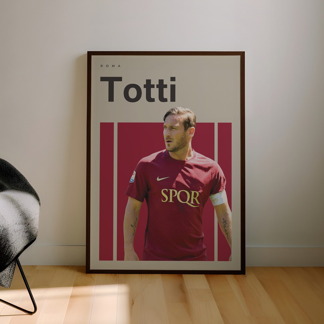 Totti Poster - Roma Poster - Roma FC Wall Art - Roma FC Print - Roma ...