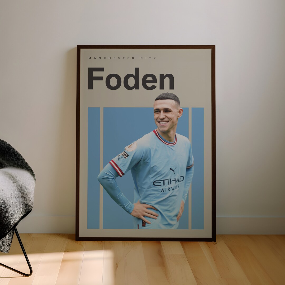 Foden Poster Manchester City Poster Manchester City Wall Art Manchester ...