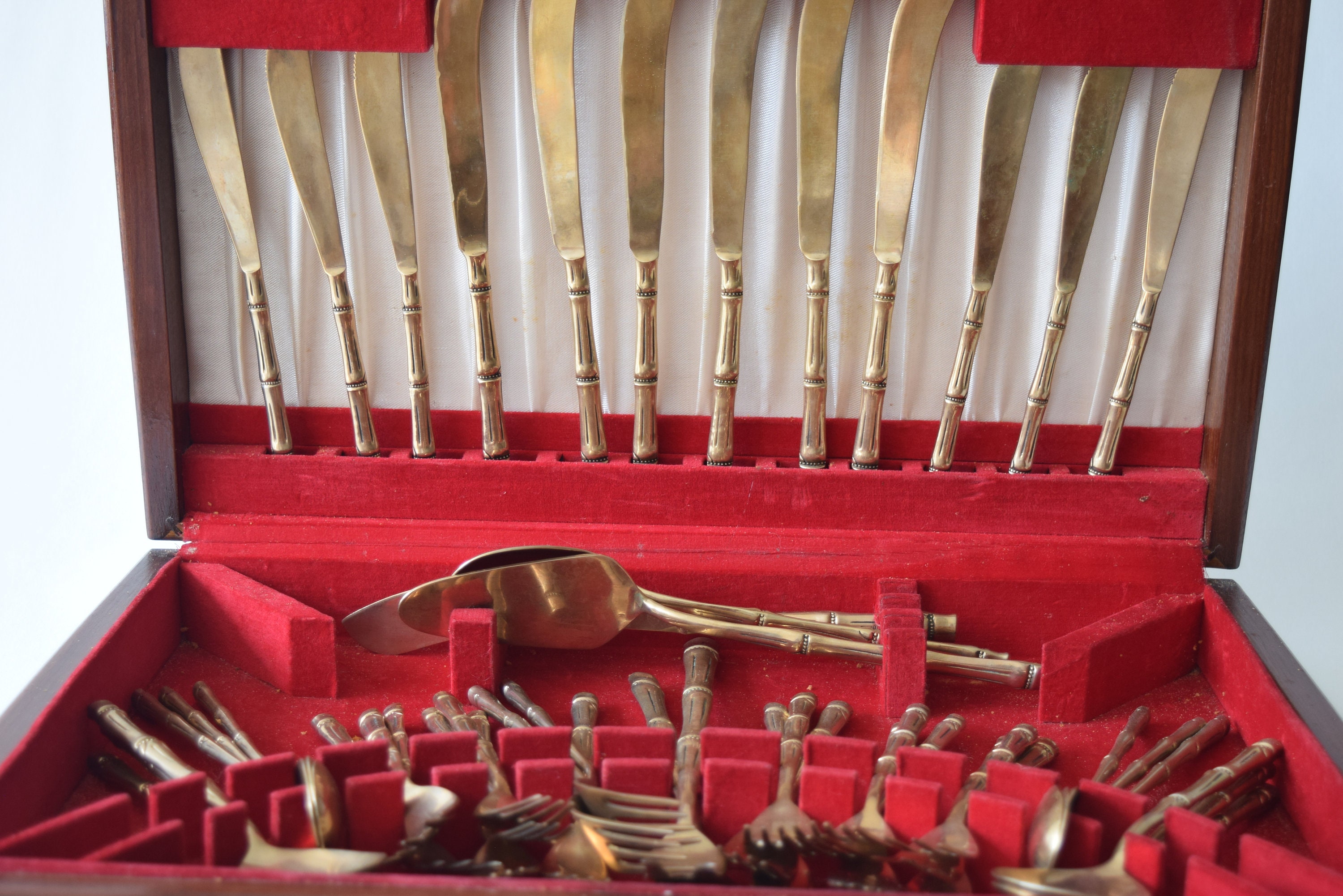 Nickel Bronze Mid-century Flatware Set - Etsy