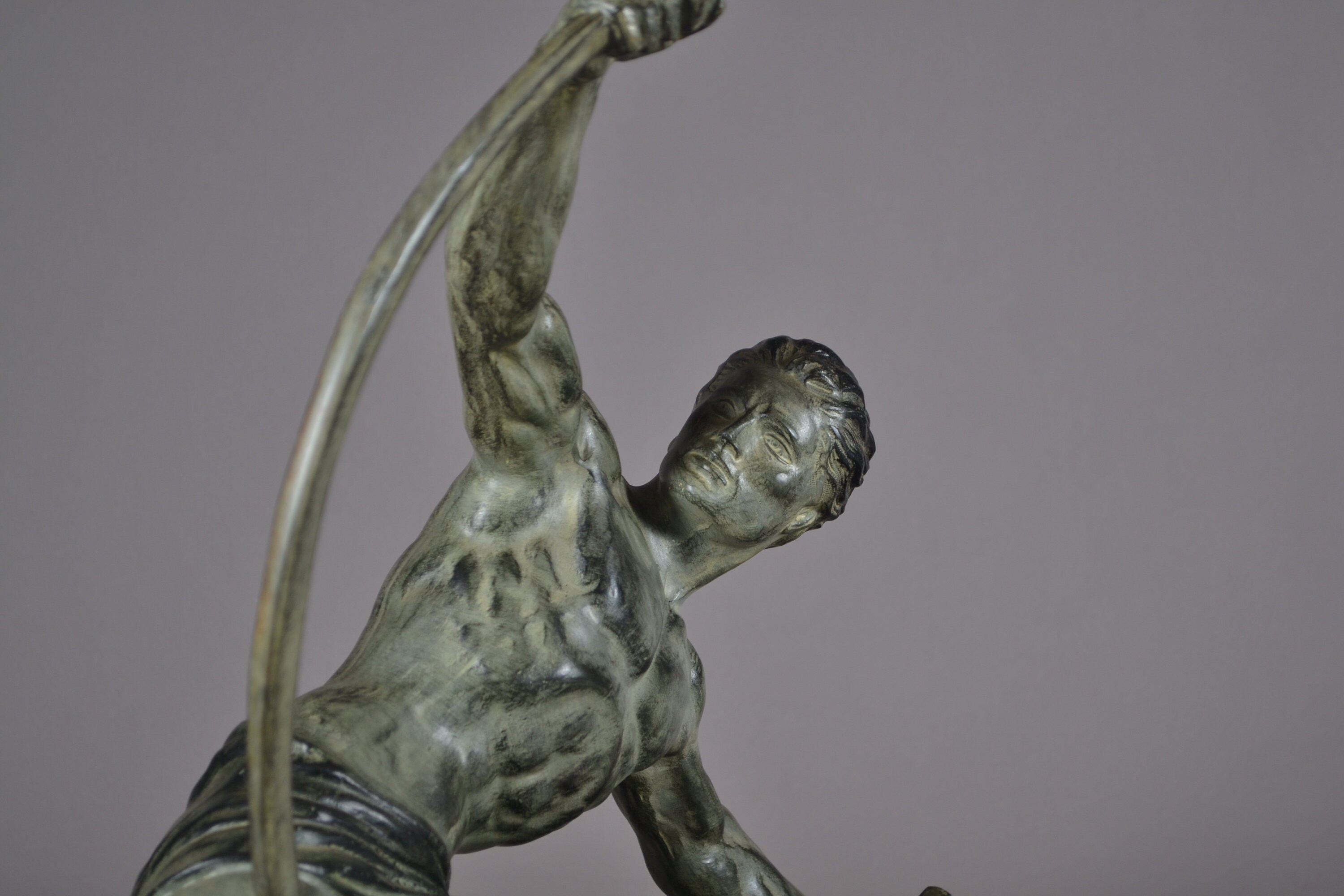 Large Art Deco Sculpture bending Man 1930s - Etsy